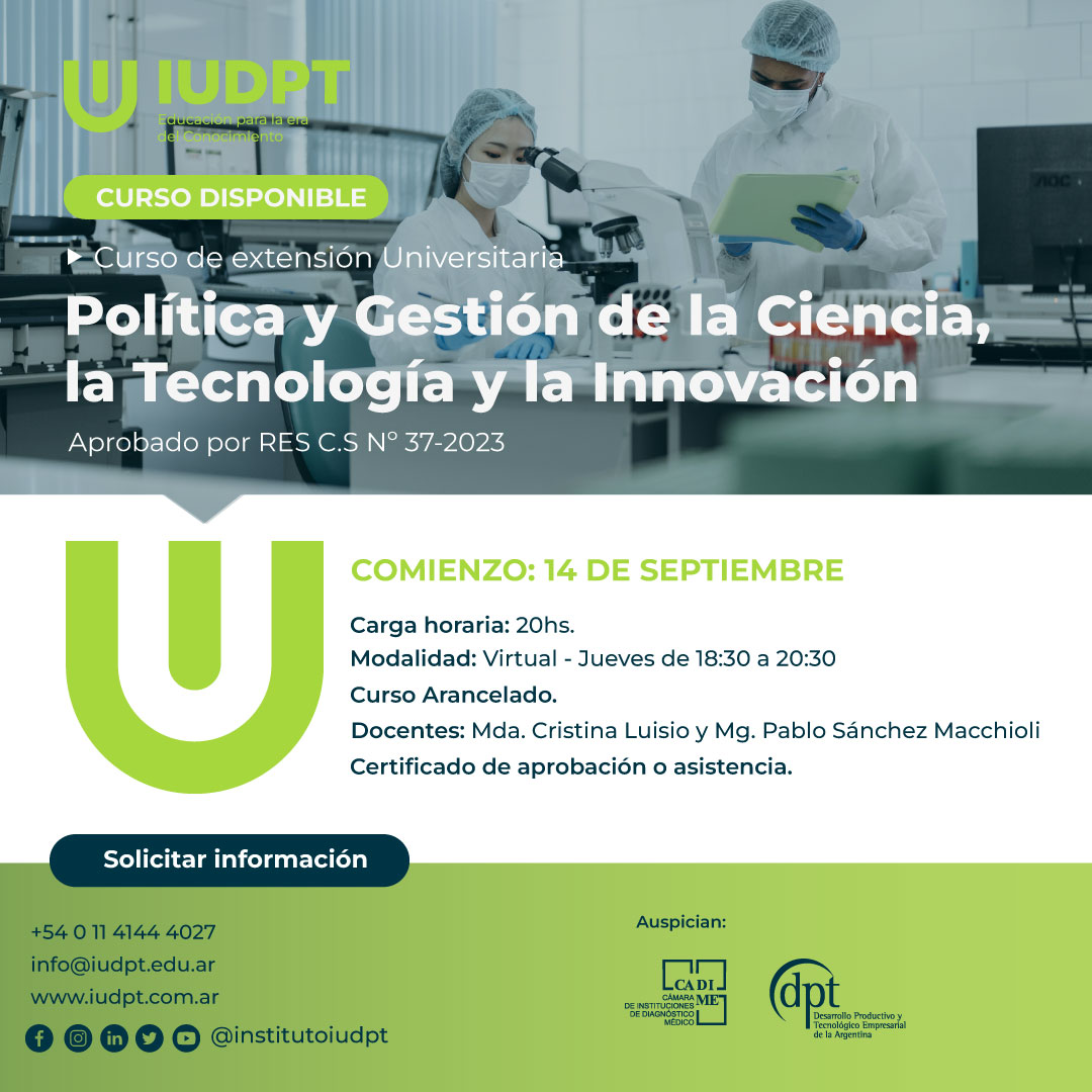 Nueva fecha para el curso de Política y gestión - IUDPT