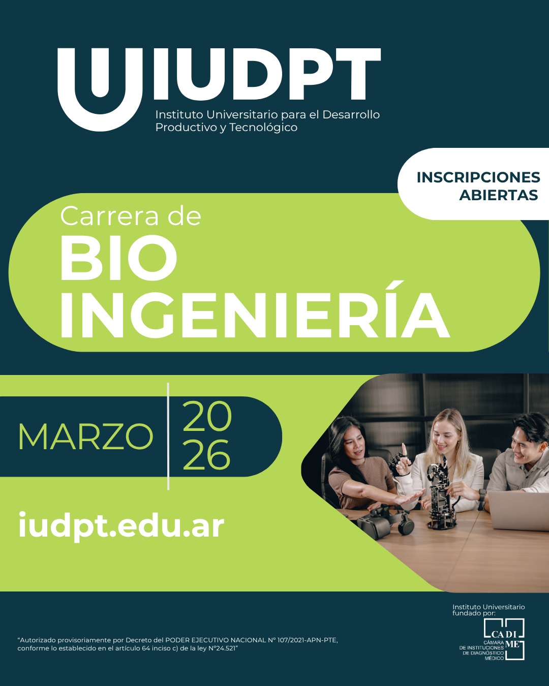 Carrera de Bioingeniería - IUDPT